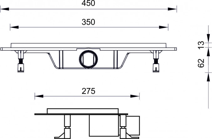Tuš kanalica STYRON DROPS ugaona - Aqua Casa
