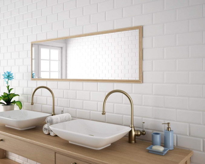 BLANCO biselado mate 10x20 36113 (Z) - Aqua Casa